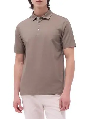 Bugatchi Vincent Ooohcotton® Double Knit Solid Polo Olive