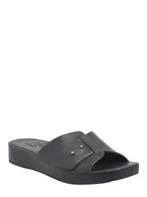 Kork-Ease® Mesa Slide Sandal - Black Leather