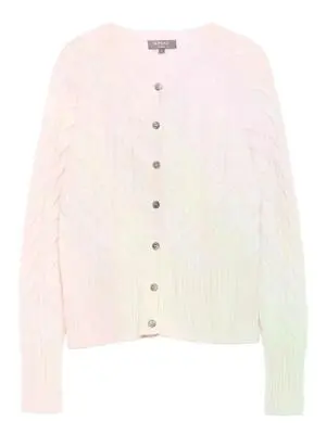 N.peal Myla Cable Knit Cardigan - Pink