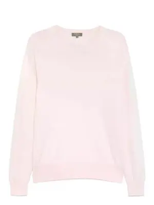 N.peal Oxford Round Neck Jumper - Pink