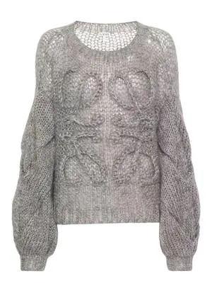 LOEWE Anagram-Embroidered Open-Knit Jumper