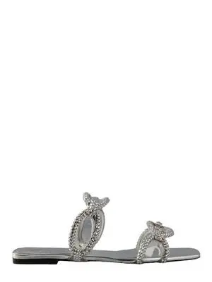 Valentino Garavani Chain Embellished Slip-on Sandals - Silver