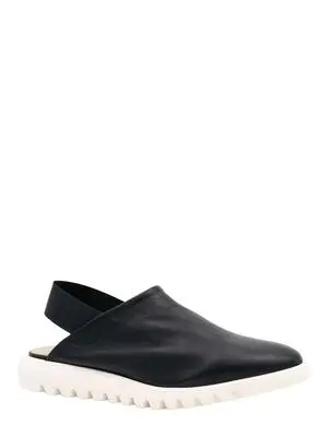 AMALFI BY RANGONI Elettrona Slingback Flat - Black Parm Black Elastic
