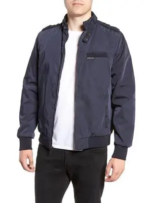 MEMBERS ONLY Iconic Racer Quilted Jacket Navy