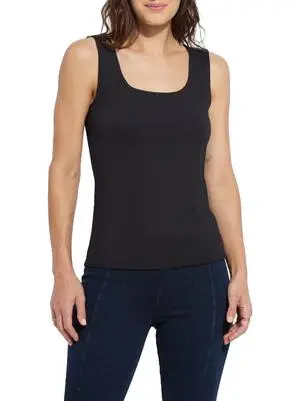 Lyssé Essentials Evie Scoop Neck Tank - Black