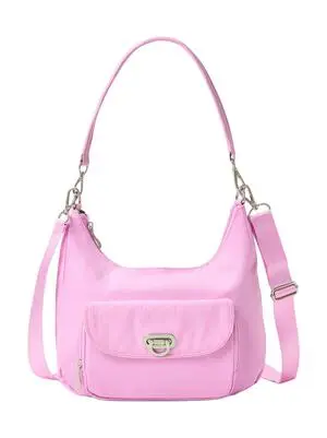 BAGGALLINI BAGGALLINI Coastal Flip Lock Half Moon Bag Hibiscus Pink