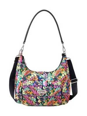 BAGGALLINI BAGGALLINI Coastal Flip Lock Half Moon Bag Paradise Print