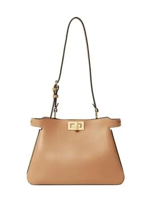 Fendi Peekaboo Soft Small Leather Bags - Beige