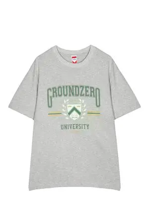 GROUND ZERO University Logo T-shirt - Grey