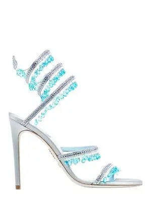 Rene Caovilla Crystal-embellished Sandals - Blue