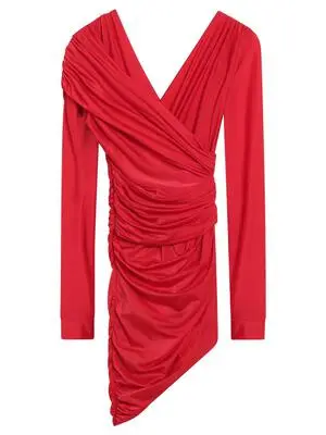 Balenciaga Draped Mini Dress - Red
