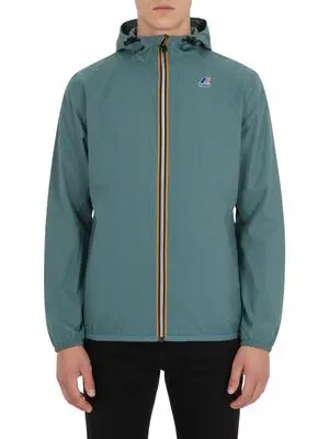 K-WAY Hooded Windbreaker Jacket - Forest Green