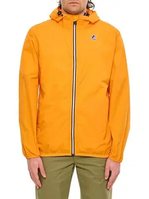 K-WAY K-Way Hooded Windbreaker Jacket Orange