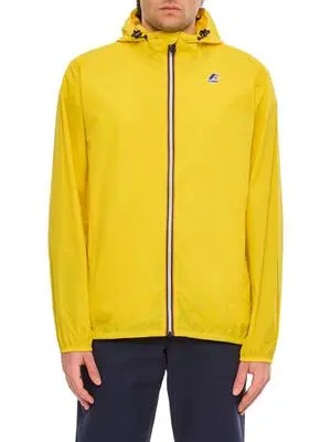 K-WAY K-Way Zip-Up Hooded Jacket Yellow
