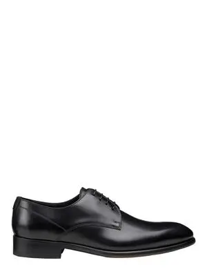 DOUCAL'S Leather Derby Shoes - Black