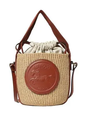 Chloé Raffia Bucket Bag - Beige