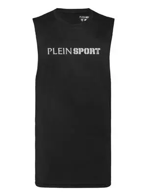 PLEIN SPORT Reflective Tank Top - Black