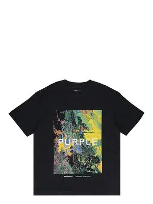 PURPLE BRAND Textured Jersey Tee - Black
