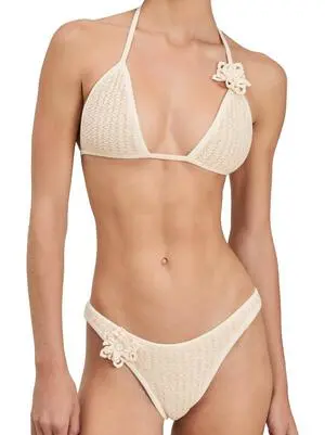 Devon Windsor Nash Crochet Bikini Top - Natural