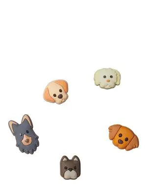 CROCS Assorted 5-pack Tiny Puppy Jibbitz Shoe Charms - White