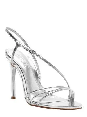 Schutz Inez Slingback Sandal - Prata