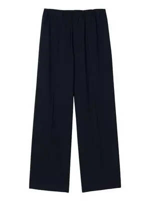 Sandro Wide-leg Trousers - Navy Blue
