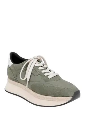 L'Agence L'AGENCE Ivone Platform Sneakers Khaki Suede