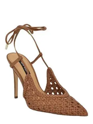 Nine West Nine West Fessla Ankle Wrap Pumps Medium Brown