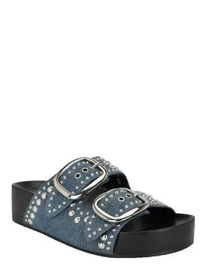 Nine West Nine West Flinne Studded Platform Sandals Medium Blue