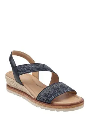 Easy Spirit Sabina Wedge Sandal - Dark Blue