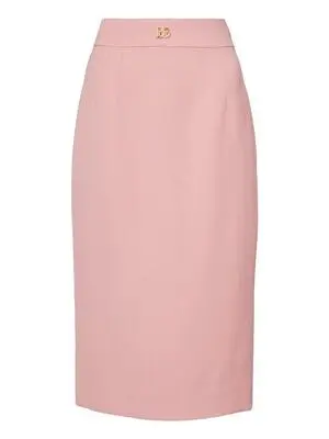 Dolce & Gabbana Virgin Wool Pencil Skirt - Pink