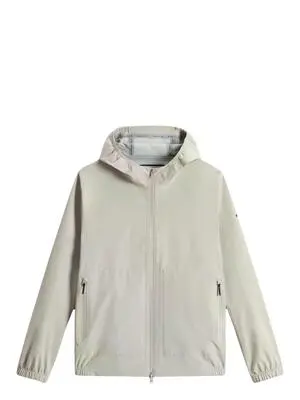 Woolrich Woolrich Hooded Zip-Up Jacket Neutrals