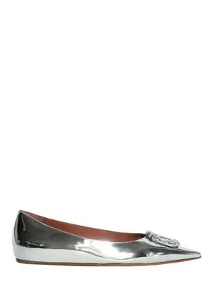 Amina Muaddi Camelia Ballet Flats - Silver