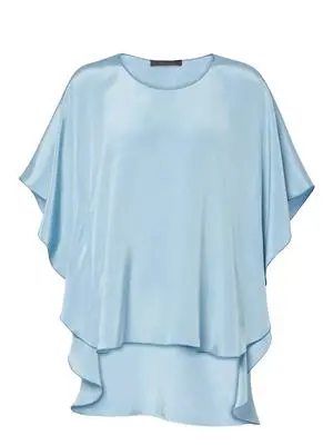 Max Mara Oronte Silk Crêpe De Chine Blouse - Blue