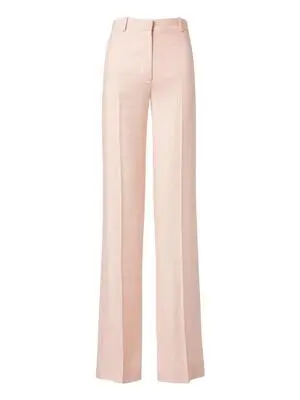 Loro Piana Goldie Linen And Wool Straight Pants - Pink