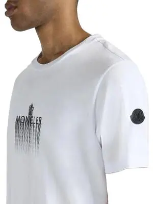 Moncler Apos;s Blurred Logo Crewneck T-shirt - White