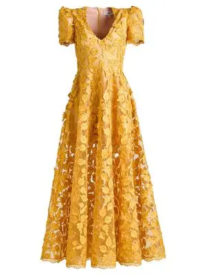 HELSI Clara Embroidered Gown - Marigold
