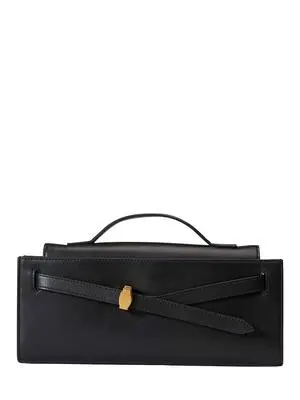 Veronica Beard Dash Leather Clutch Bag - Black
