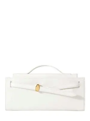 Veronica Beard Dash Leather Clutch Bag - Off White