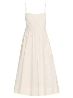 Simkhai Kittiya Sleeveless A-line Midi Dress - White