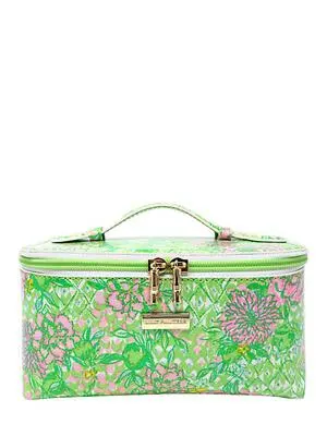 LILLY PULITZER Lilly Pulitzer Printed Vanity Case Fauna Green Lime Feeling Good Accessories Small