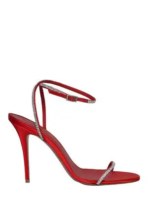 Amina Muaddi 105mm Diamante Sandals - Red