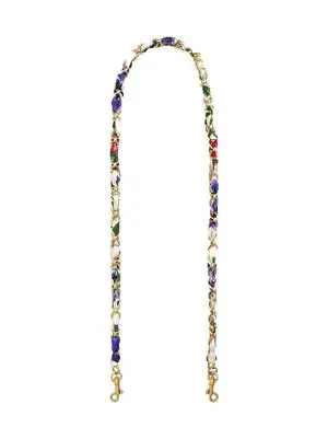 Dolce & Gabbana Floral-print Bag Strap - Gold