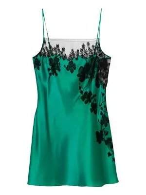 Carine Gilson Lace-detailed Slip Dress - Green