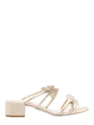 Rene Caovilla Crystal-embellished 50mm Sandals - Gold