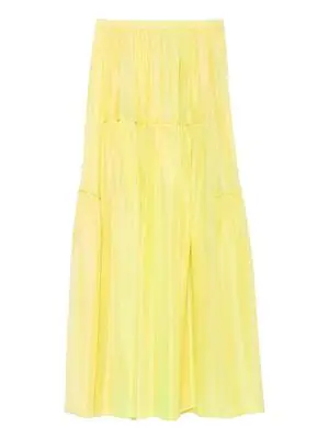 TELA Silk Maxi Skirt - Yellow