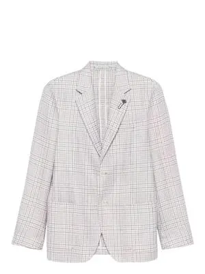 LARDINI Checked Blazer - Neutrals