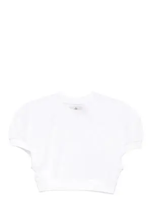 VIVIENNE WESTWOOD Cropped Football T-shirt - White