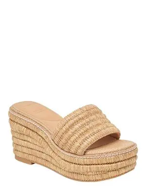 Dolce Vita Throne Platform Sandals - Light Natural
