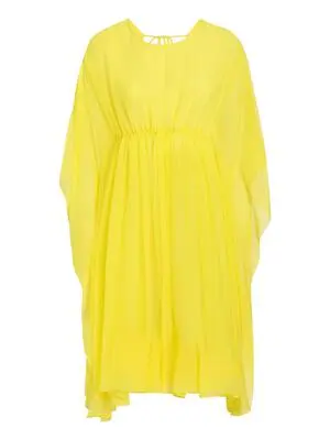 Dolce & Gabbana Short Silk Chiffon Caftan - Yellow